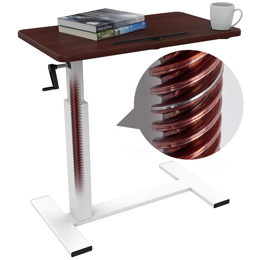 Buy Balee Hospital Bed Table, Overbed Table with Crank Adjustable ...