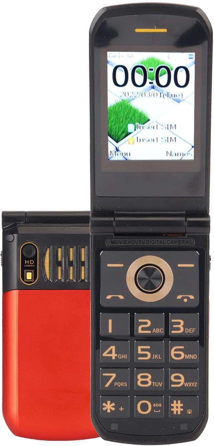 Amazon.com: Zopsc G9000 Flip Phone for Seniors, 2G GSM 2.4in HD 0.3MP ...