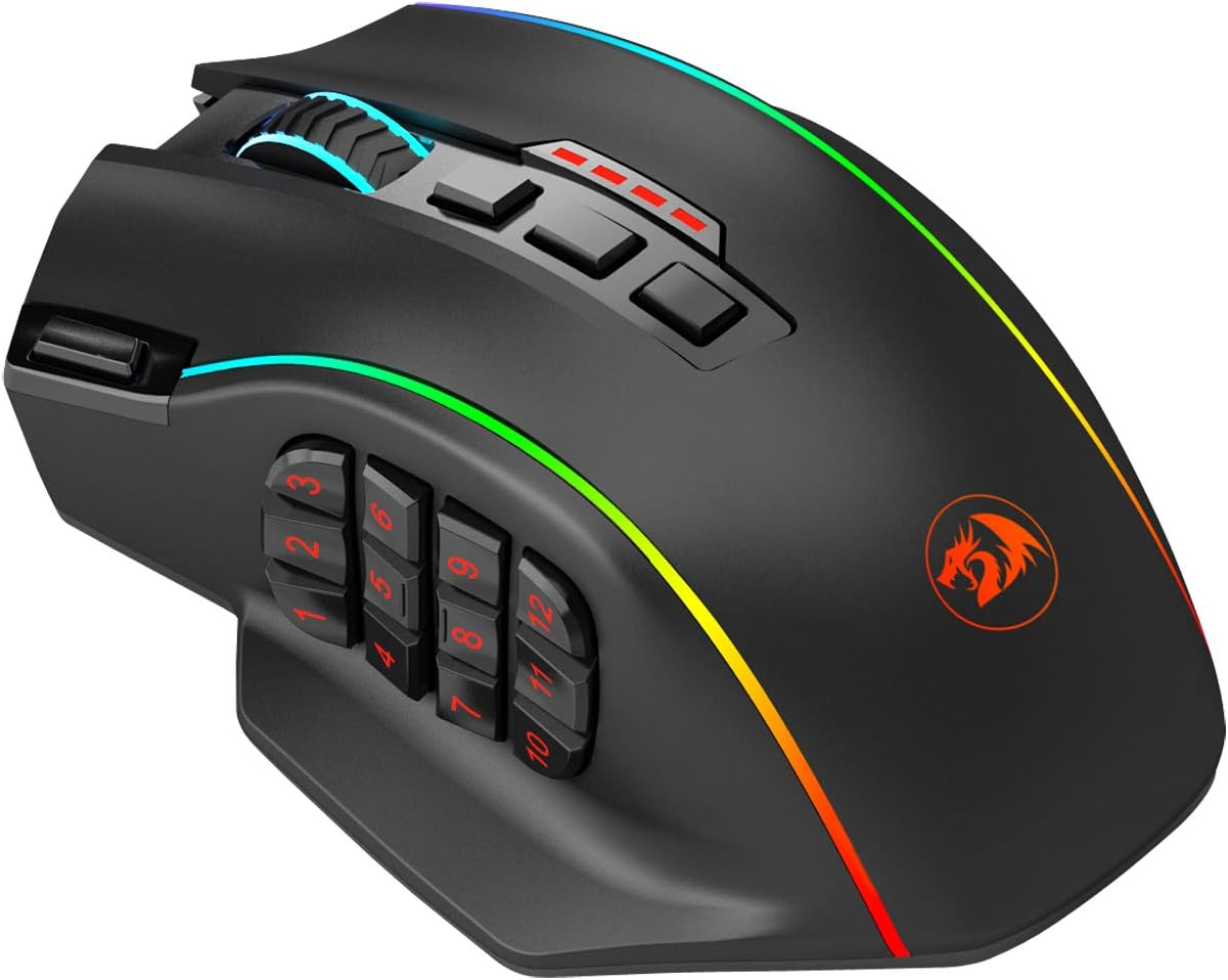 Amazon.com: Redragon M901 Gaming Mouse RGB Backlit MMO 16 Macro ...