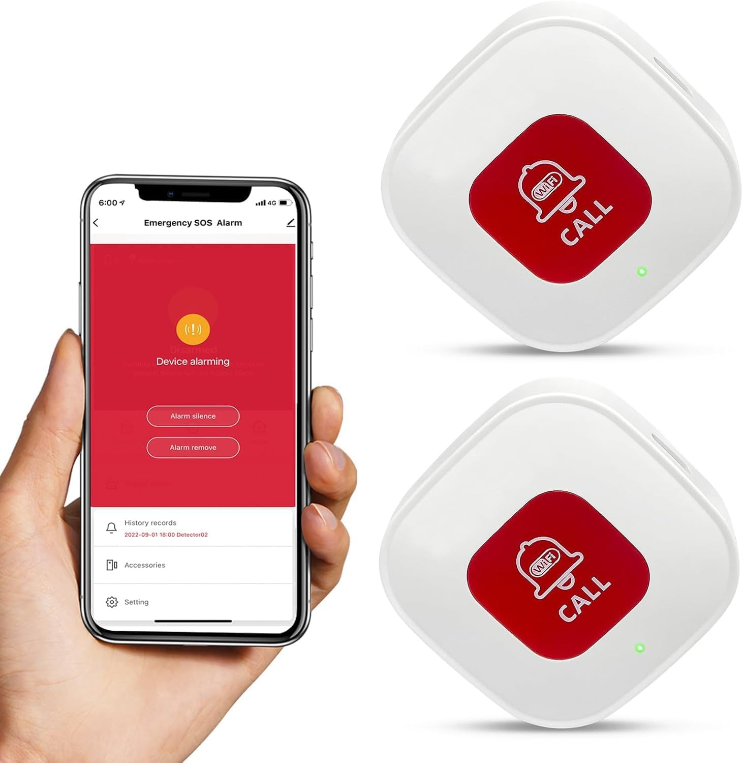 Amazon.com: Tuya WiFi Smart SOS Call Button, Wireless Panic Button ...