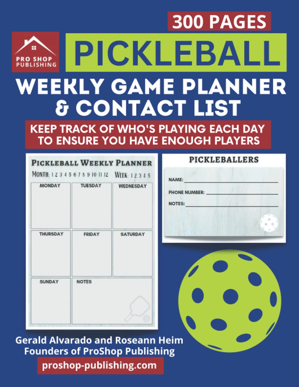 Amazon.com: Pickleball Weekly Game Planner and Contact List: Keep Track ...