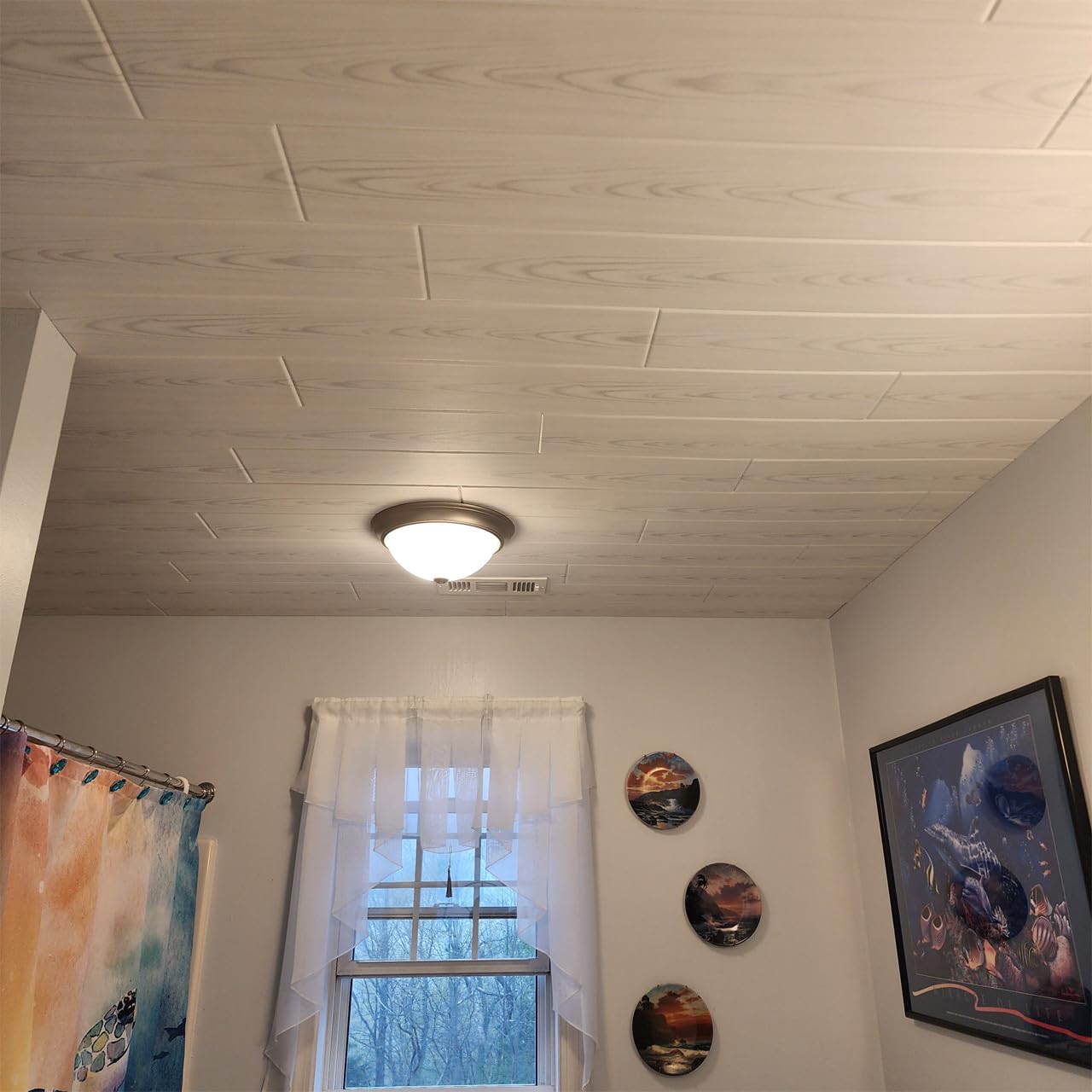 Wood Grain Ceiling Tiles Interior Suspended Ceiling System Metal
