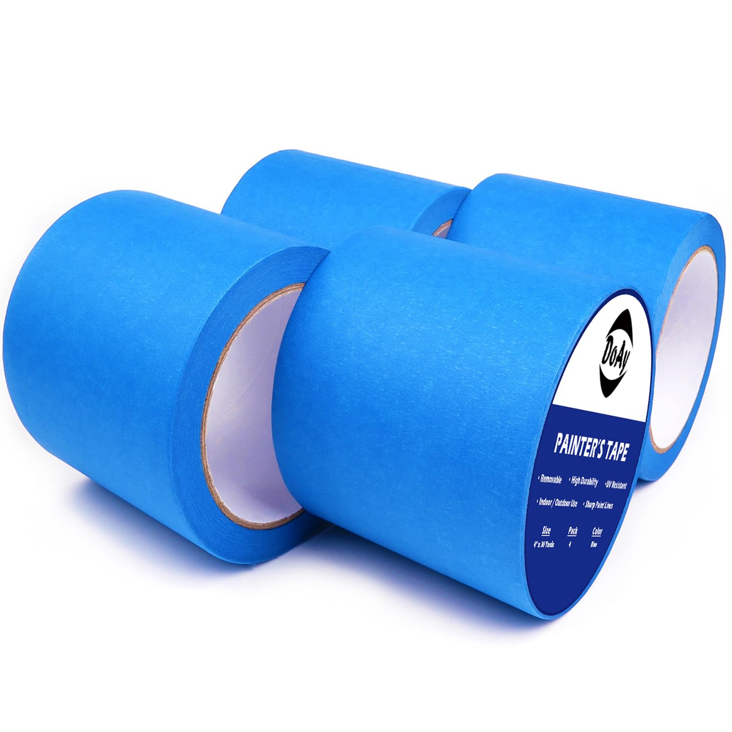 Snapklik.com : DOAY Blue Painters Tape 4 Inches X 30 Yards