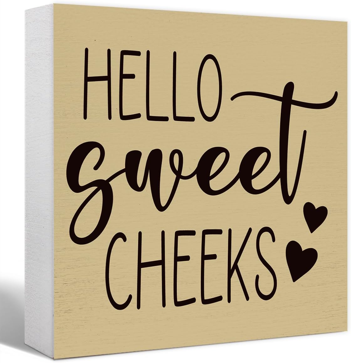 Amazon.com: Funny Brown Wood Bathroom Signs,Hello Sweet Cheeks Bathroom ...