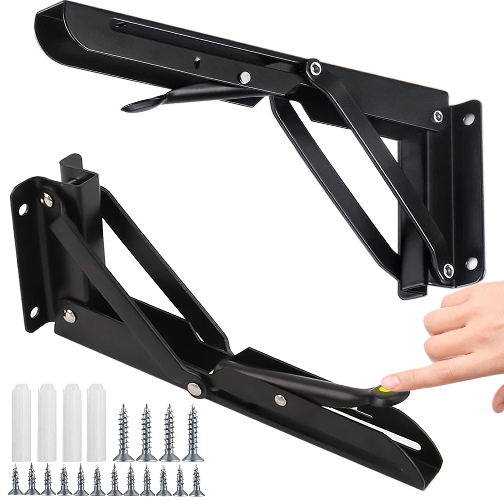 300mm Support Equerre Pliable Charge Lourde, 2 Pièces Equerre Pliante ...