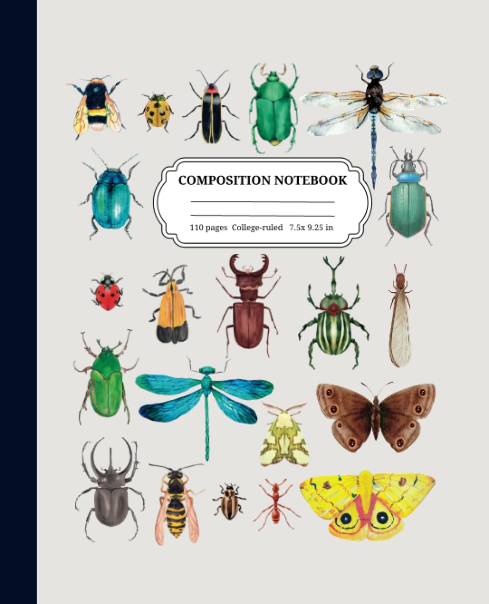 Composition Notebook: Insects Illustration | Cute Insects Aesthetic ...