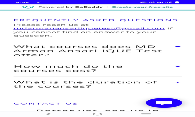MD Arman Ansari IQUE Test - App on Amazon Appstore