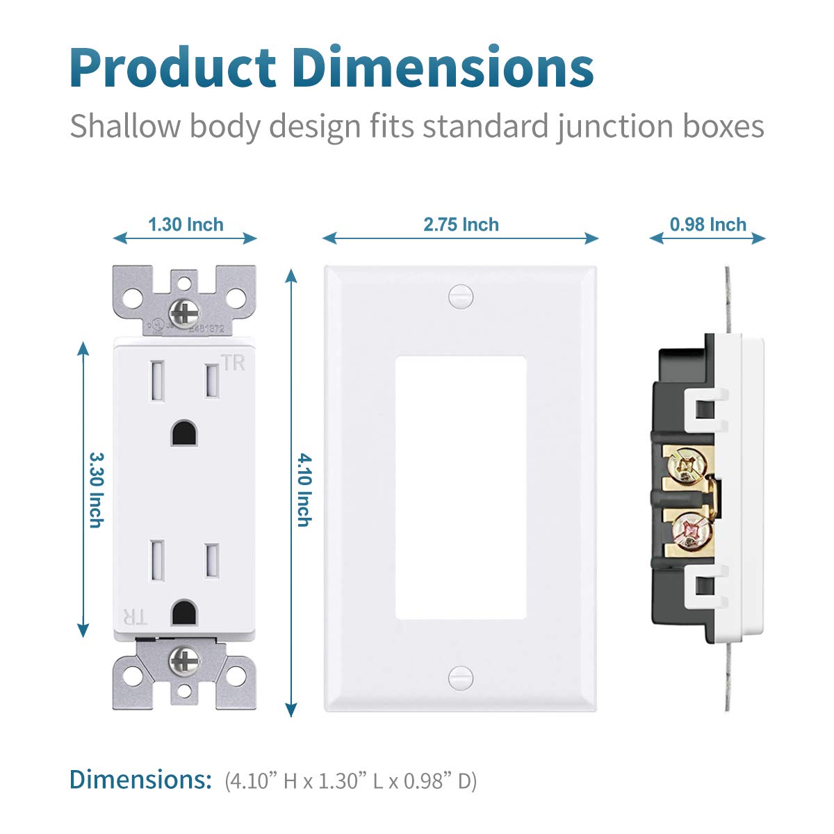 Snapklik.com : Micmi Decorator Receptacle Outlet, Decorative Socket ...