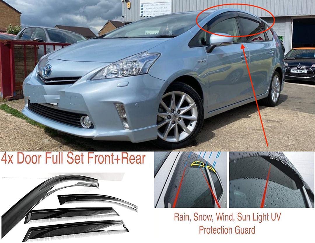 Buy AC WOW 4x Wind Deflectors Compatible with Toyota Prius+ Plus Grand ...