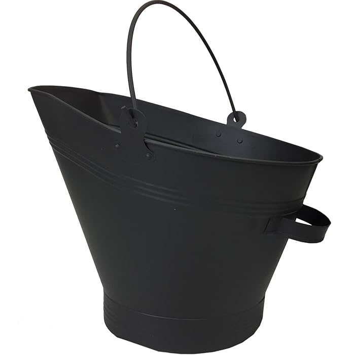 Buy Simpa® Black Waterloo Bucket Coal Log Fire Ash Scuttle Hod Fireside ...