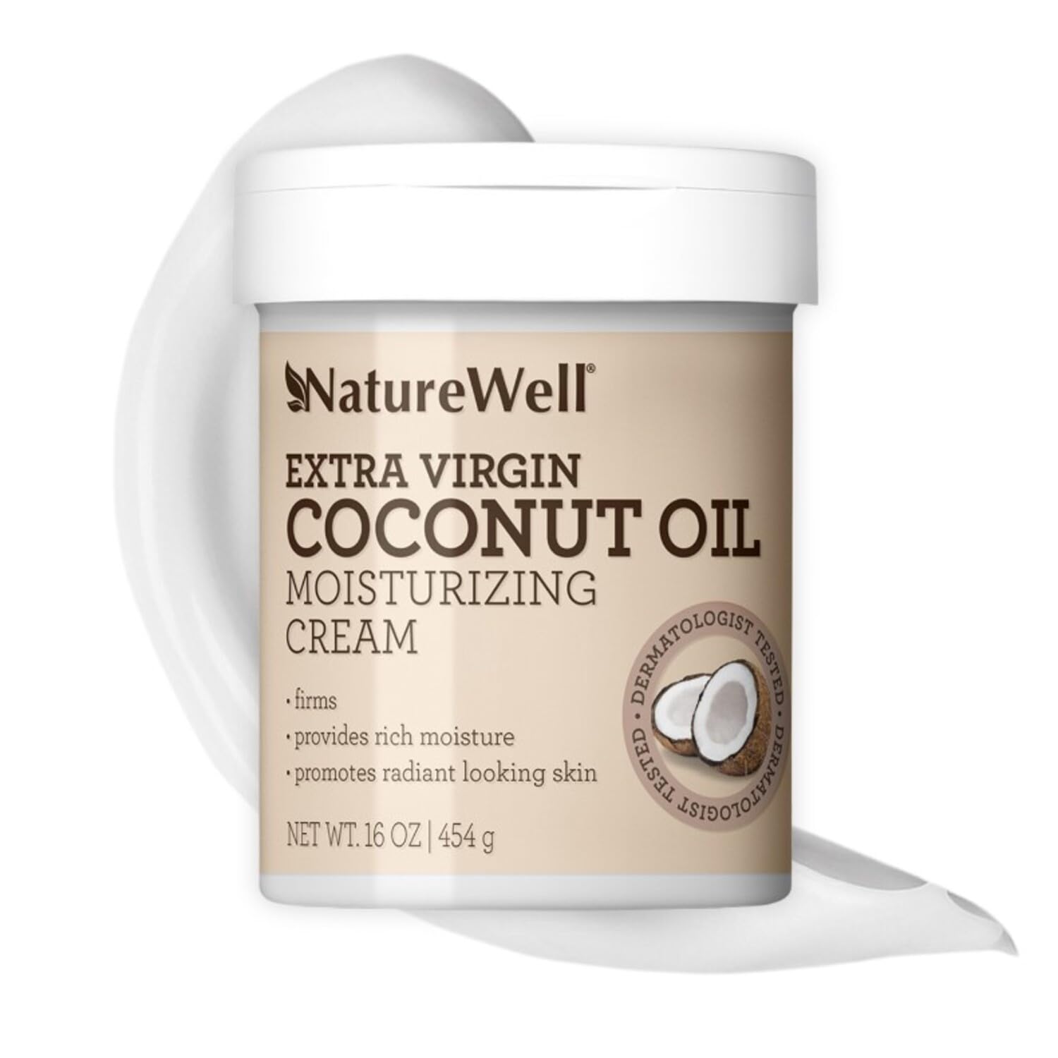 NATURE WELL Extra Virgin Coconut Oil Moisturizing Cream, 16 oz ...