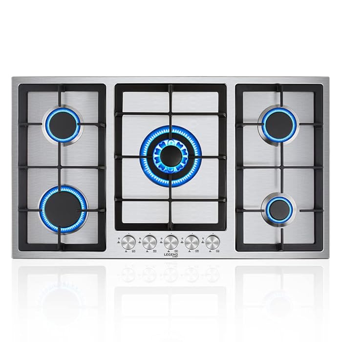 Buy LEGEDN CHEF PG9051S 90cm Built-in Gas Cooktops, 4 Burners Stainless ...