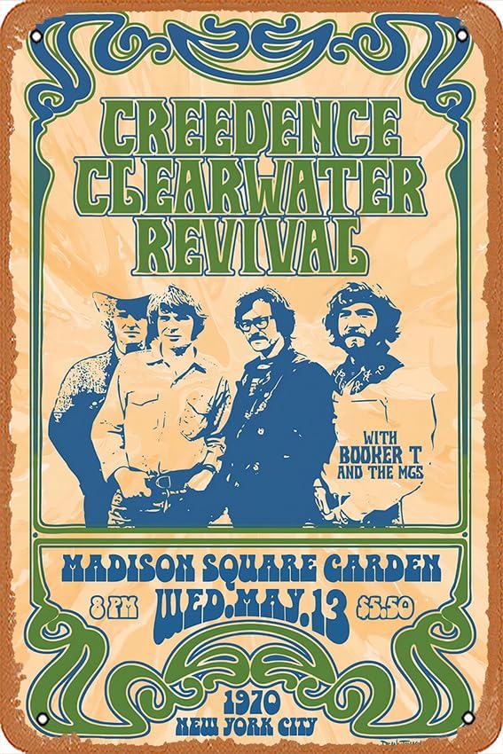 Amazon.com: Creedence Clearwater Revival 1970 Concert Poster Re print ...