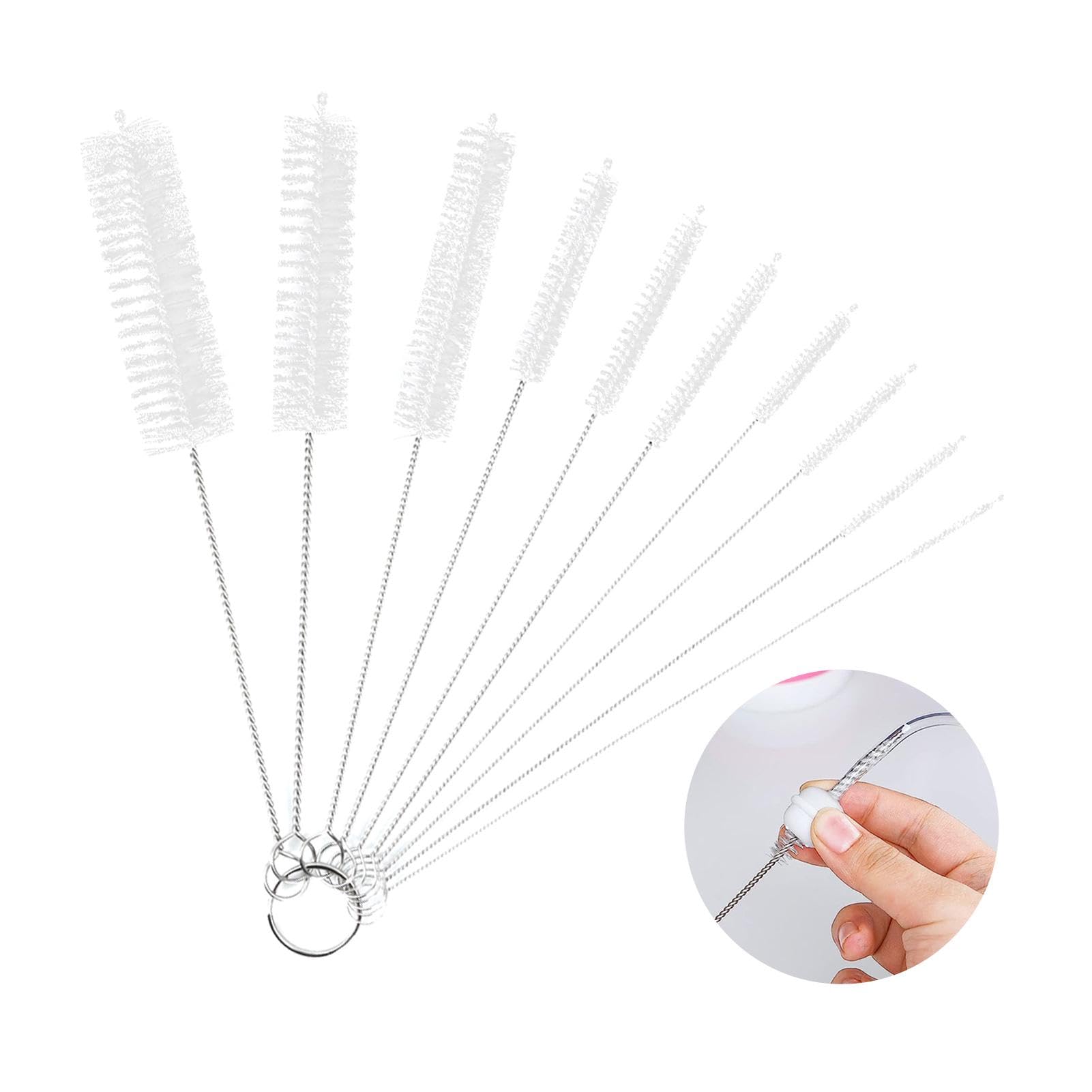 Divono Bottle Brush,10pcs Long Bottle Cleaning Brushes,Tube Brush ...