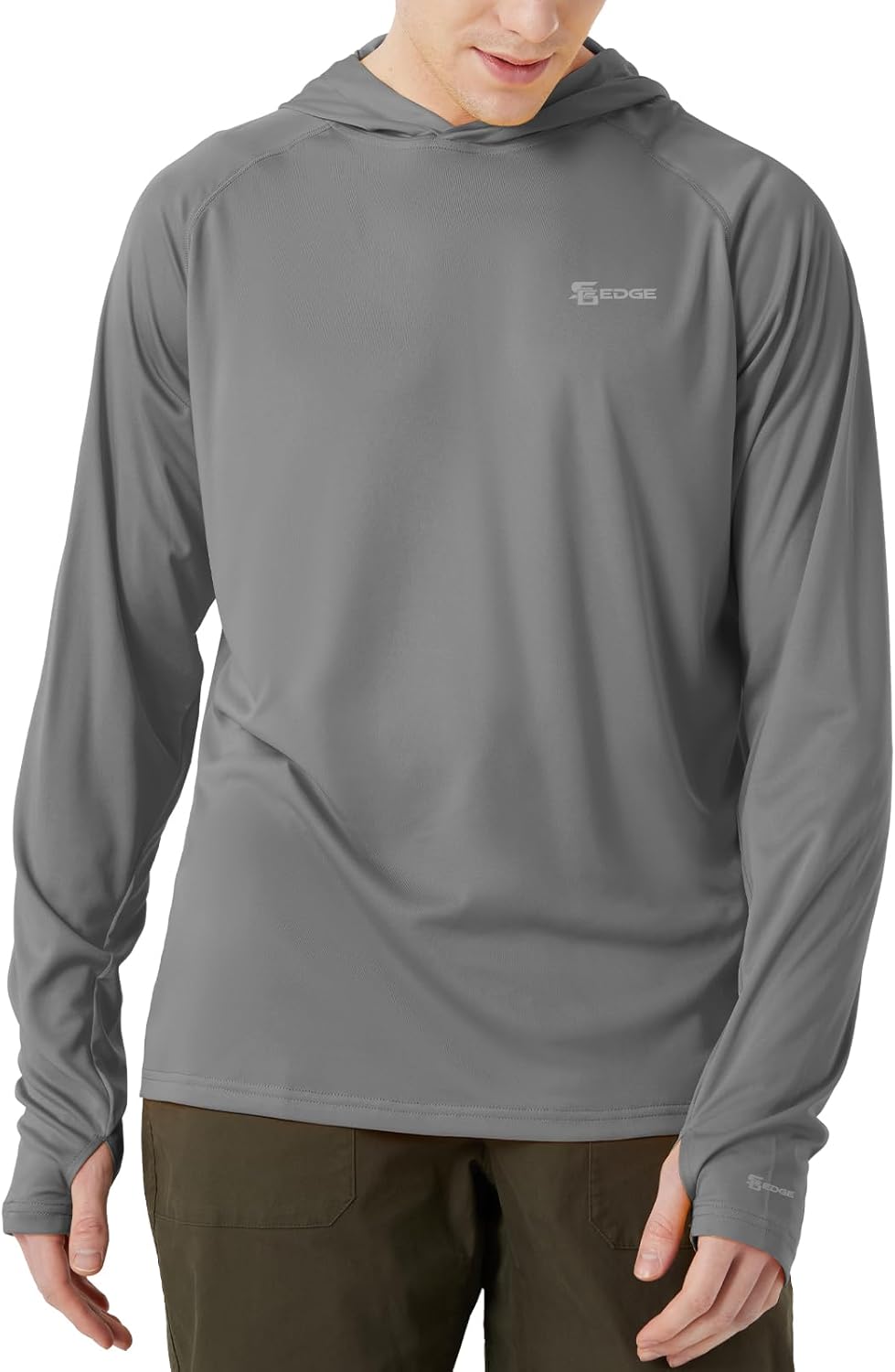 SG Edge Men’s UPF 50+ Hoodie Rash Guard Shirt Long Sleeve with Thumb ...