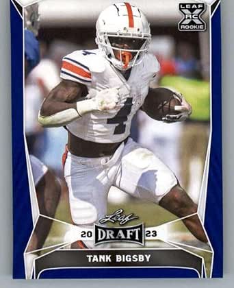 Amazon.com: 2023 Leaf Draft Blue #69 Tank Bigsby Auburn Tigers RC ...