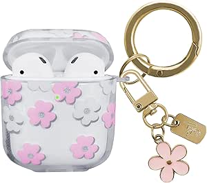 Amazon.com: AIIEKZ Compatible with AirPods Case Cover, Soft TPU Case with Cute Flower Pattern ...