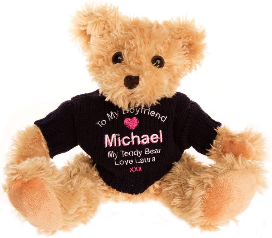 Personalised Light Brown Teddy Bear: Boyfriend, Personalised Boyfriend ...