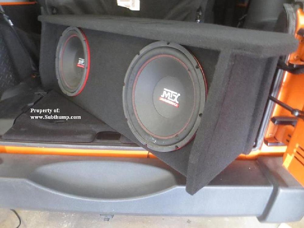 Jeep Wrangler Subwoofer Box Dual 10" Jeep Subwoofer Box Shallow
