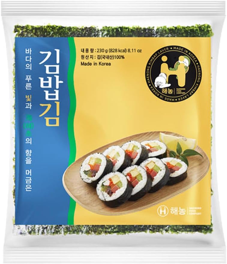 Amazon.com : HAENONG, Gimbap Nori,Roasted Laver, Seaweed, Ingredients ...