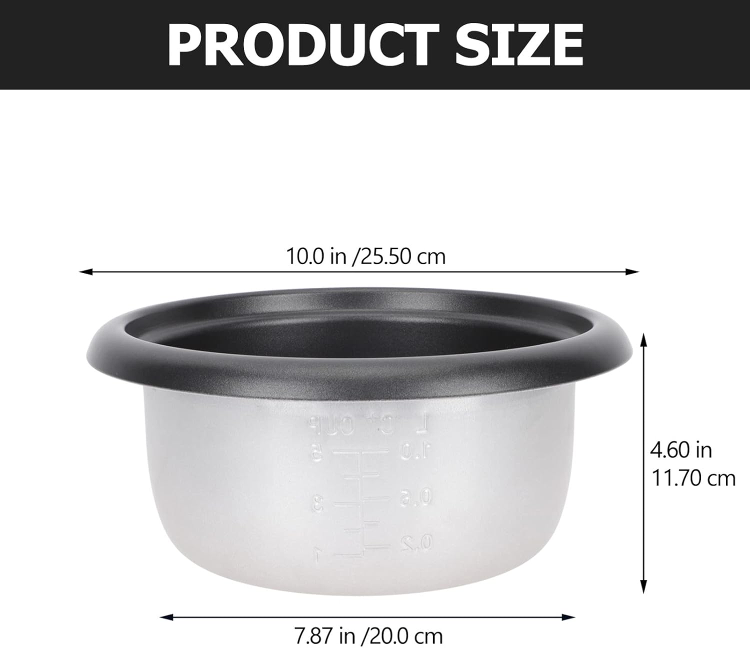 Yardwe Olla de arrocera interna de repuesto antiadherente para olla de arrocera para cocina ...