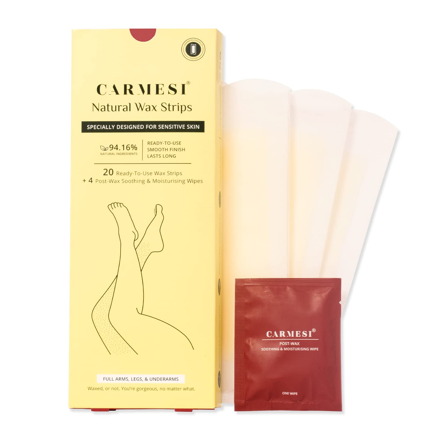 Carmesi Natural Body Wax Strips