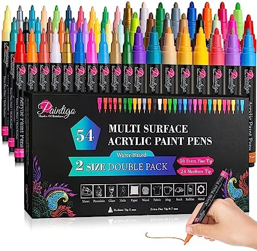 Ultra Felt Tip Paint Pens Paintigo54 Colors Paint Pens Paint Markers ...
