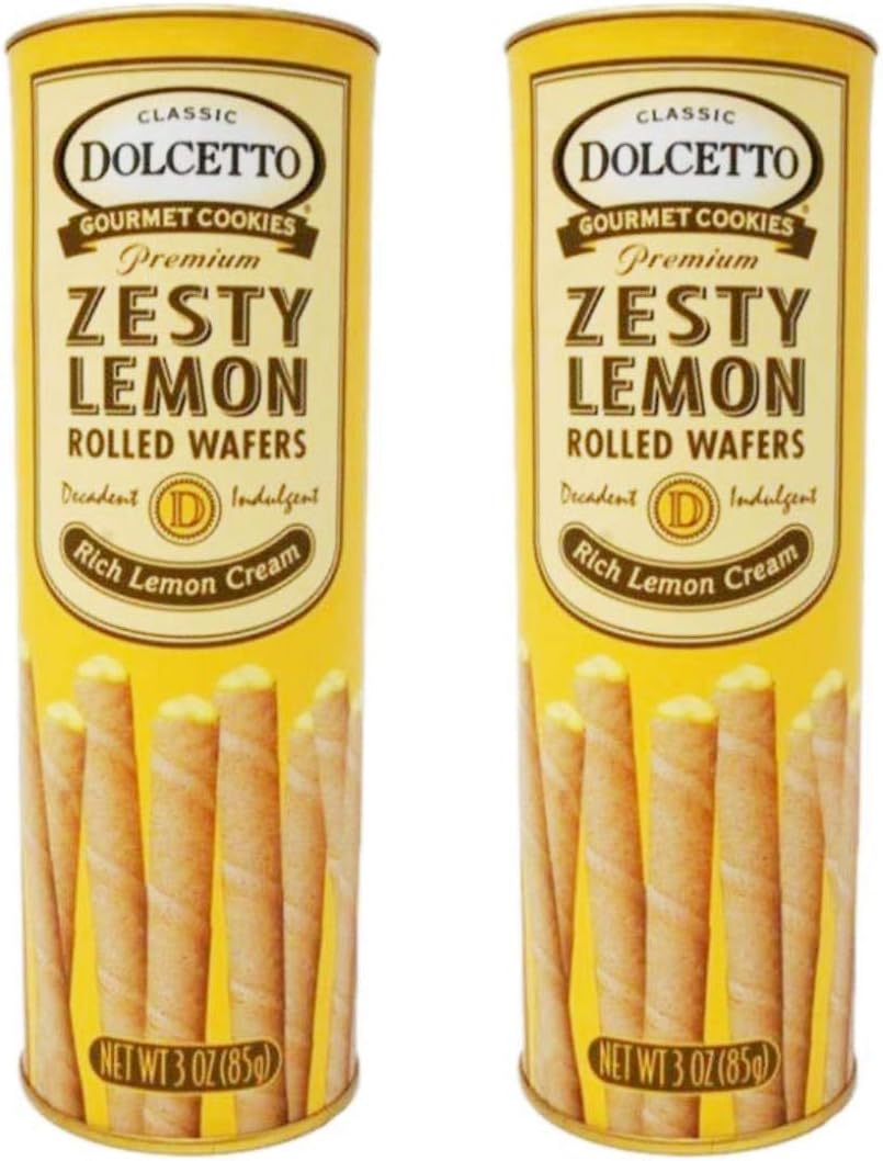 Amazon.com: DOLCETTO Dolcetto Wafer Rolls Lemon, 12 OZ : Grocery ...