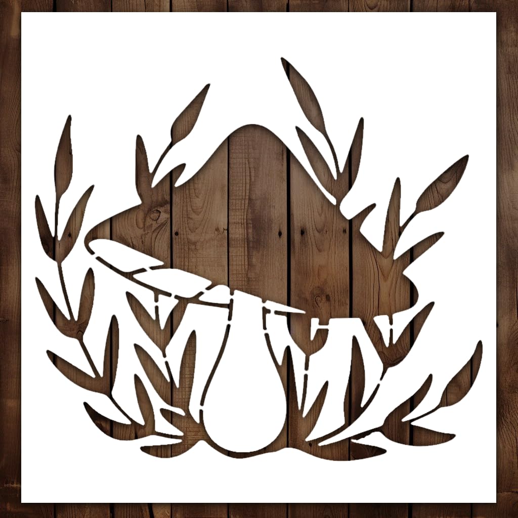 Mushroom Stencil | Reusable Fall Nature Mushroom Stencils for Painting ...