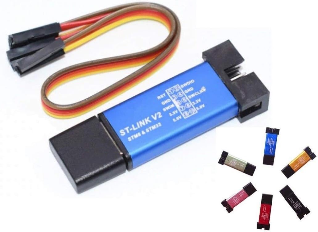 TECNOULAB 1 Unit St-link Programming V2 Metal Mini Shell STM8 Emulator STM32 Downloader : Amazon ...