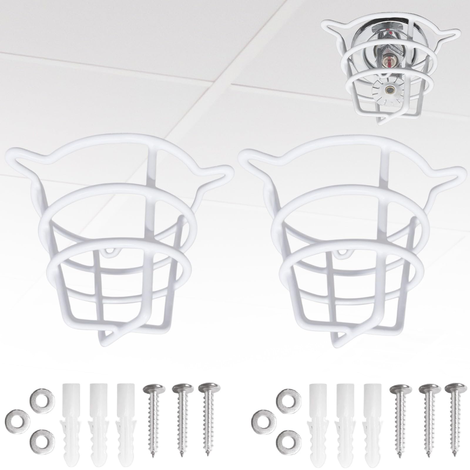 Amazon.com: (2 Pack) TunaMax White Fire Sprinkler Head Cage Cover ...