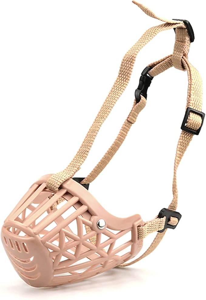 RIDONG Dog Muzzle, Breathable Rubber Basket Muzzle for Small, Medium ...