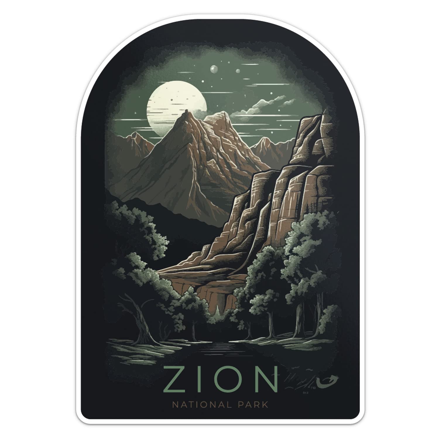 Amazon.com - Zion National Park Sticker - Waterproof Vinyl Decal for ...