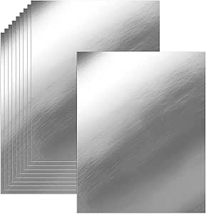 Amazon.com : 200 Sheets Shimmer Cardstock 8.5" x 11" Foil Mirror Paper ...