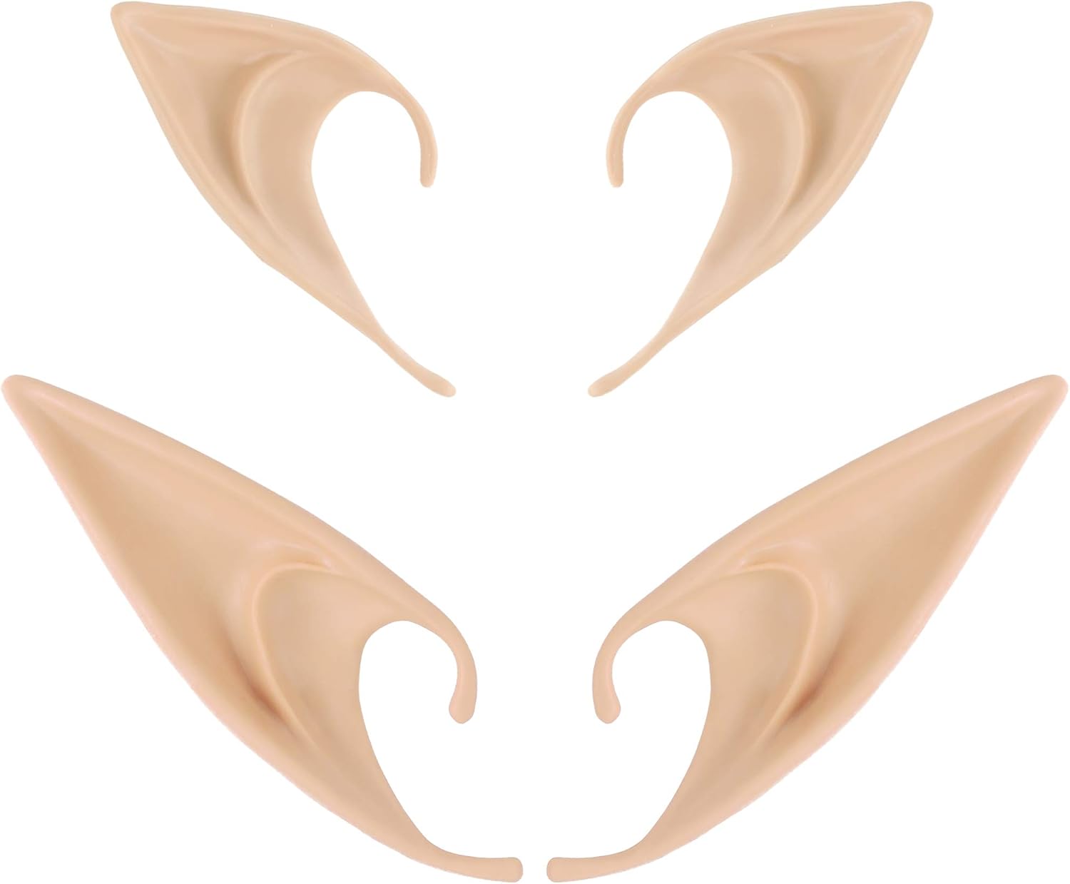 Skeleteen Orejas de elfo para disfraz, orejas de elfo, dos juegos de ...