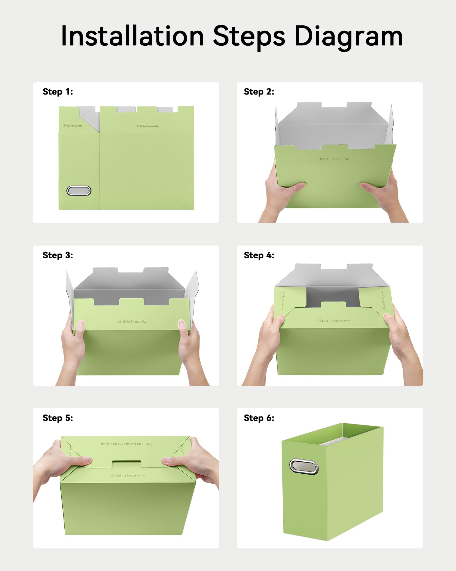 Snapklik.com : Oterri File Organizer - Small Cardboard Storage Box ...
