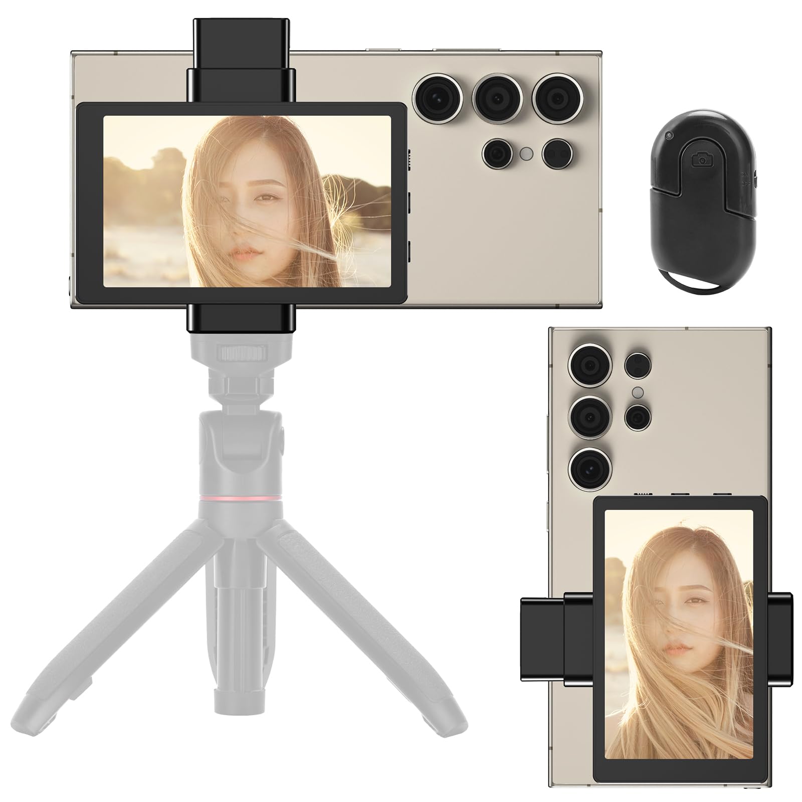 Amazon.com: Newmowa Phone Vlog Selfie Monitor Screen, Magnetic Phone ...