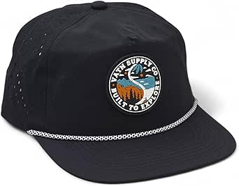 VATN Rope Hat, Unstructured Performance Flat Brim Snapback Hat, Water ...