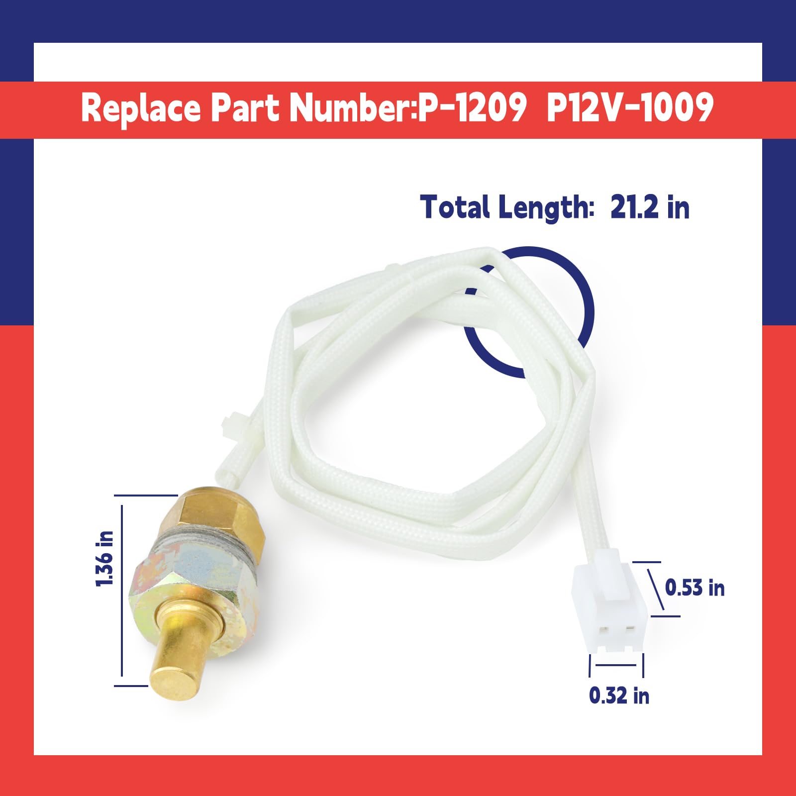 Snapklik.com : P-1209 12V Thermal Temp Sensor Replacement For Green ...