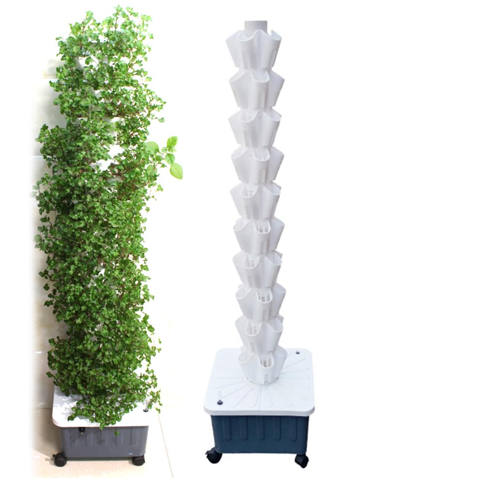 Plastic Water Tower For Veggies Indoor Smart Garden Tower Vegetable