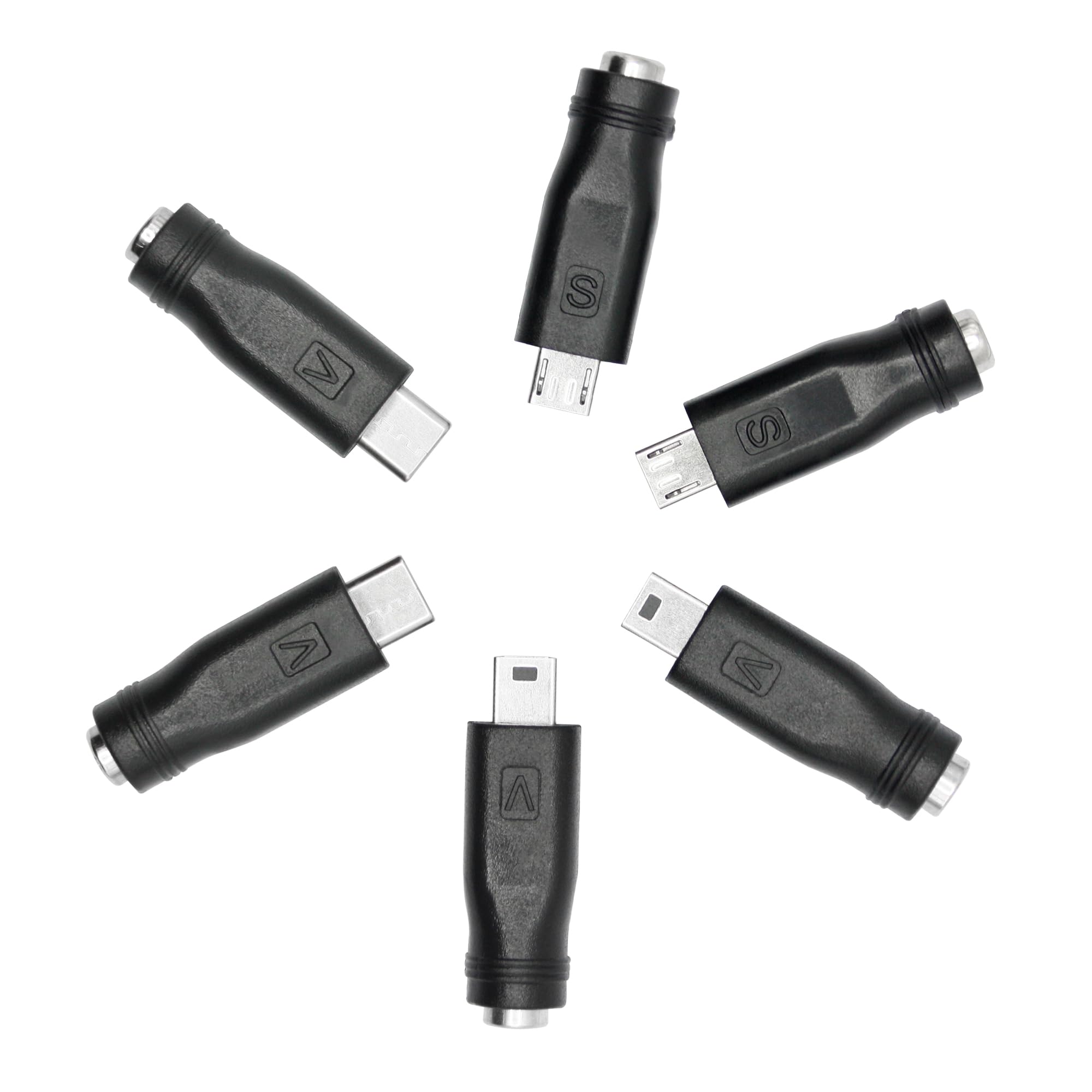 Amazon.com: 6Pcs DC 5.5mm x 2.1mm to USB Adapter, 5V DC 5521 Female to ...