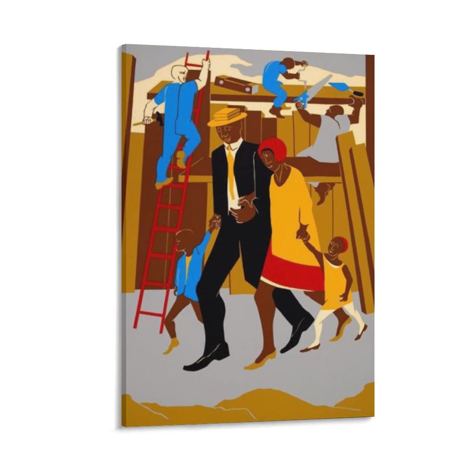 Jacob Lawrence Paintings The Builders Jacob Lawrence, “Builders N.