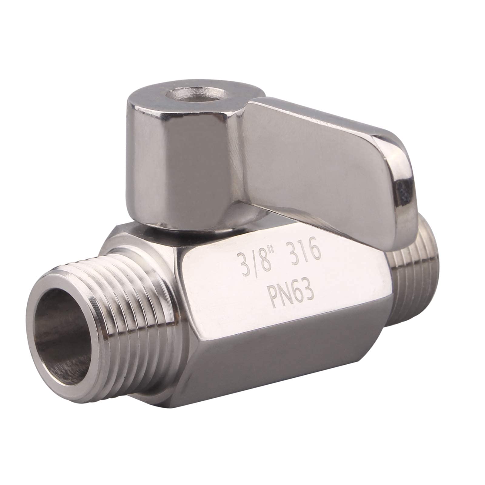 Snapklik.com : DERNORD Stainless Ball Valve - 3/8 Inch NPT Thread Male ...