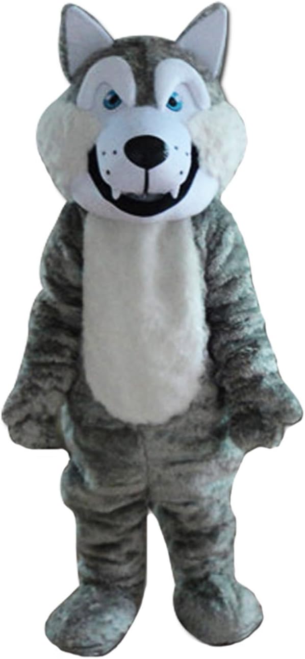 Amazon.com: Huiyankej Wolf Mascot Costume Adult Wolf Suit Halloween ...