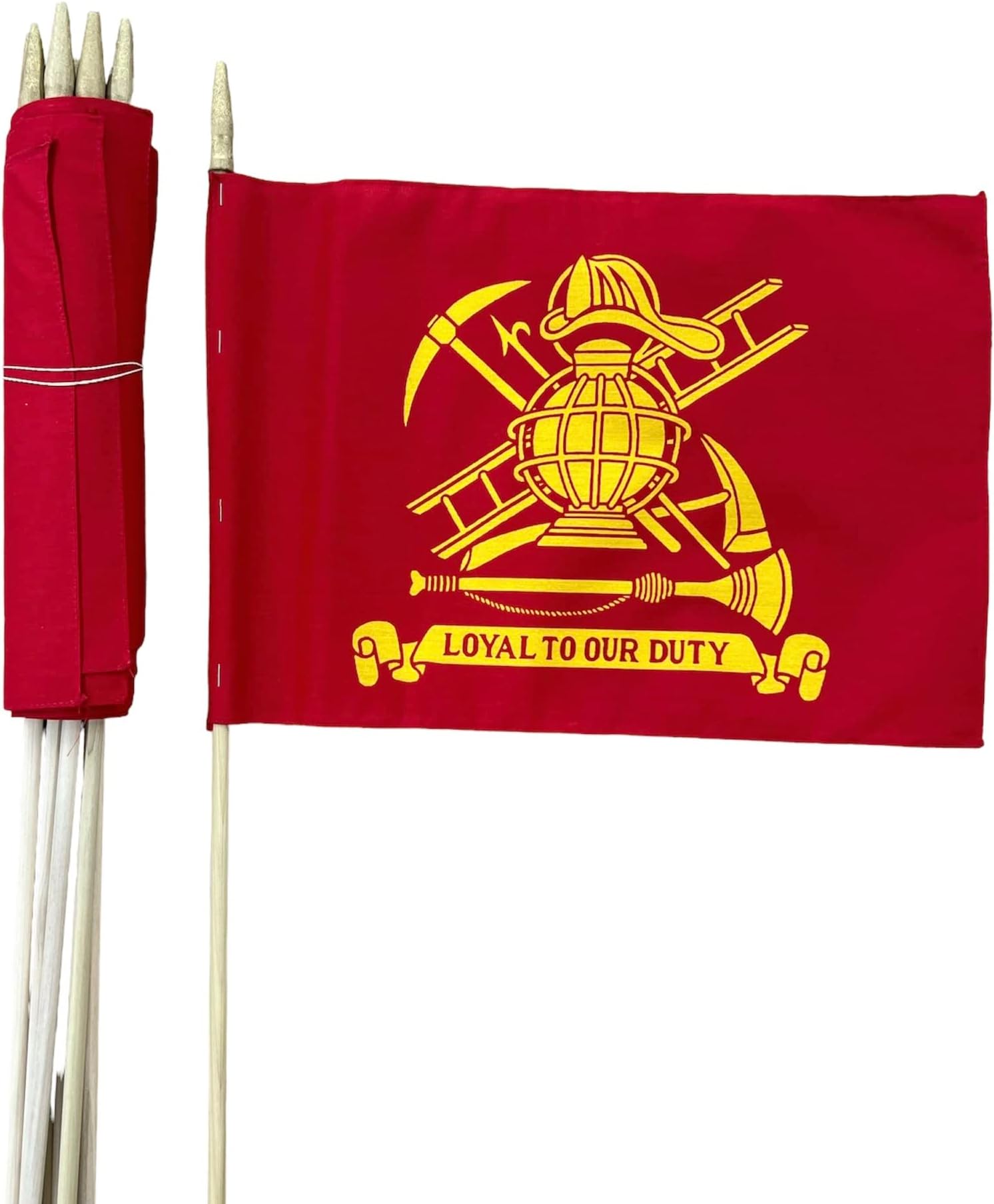 Amazon.com : AES 12x18 12"x18" Fire Department Fighter Emblem Red Stick ...