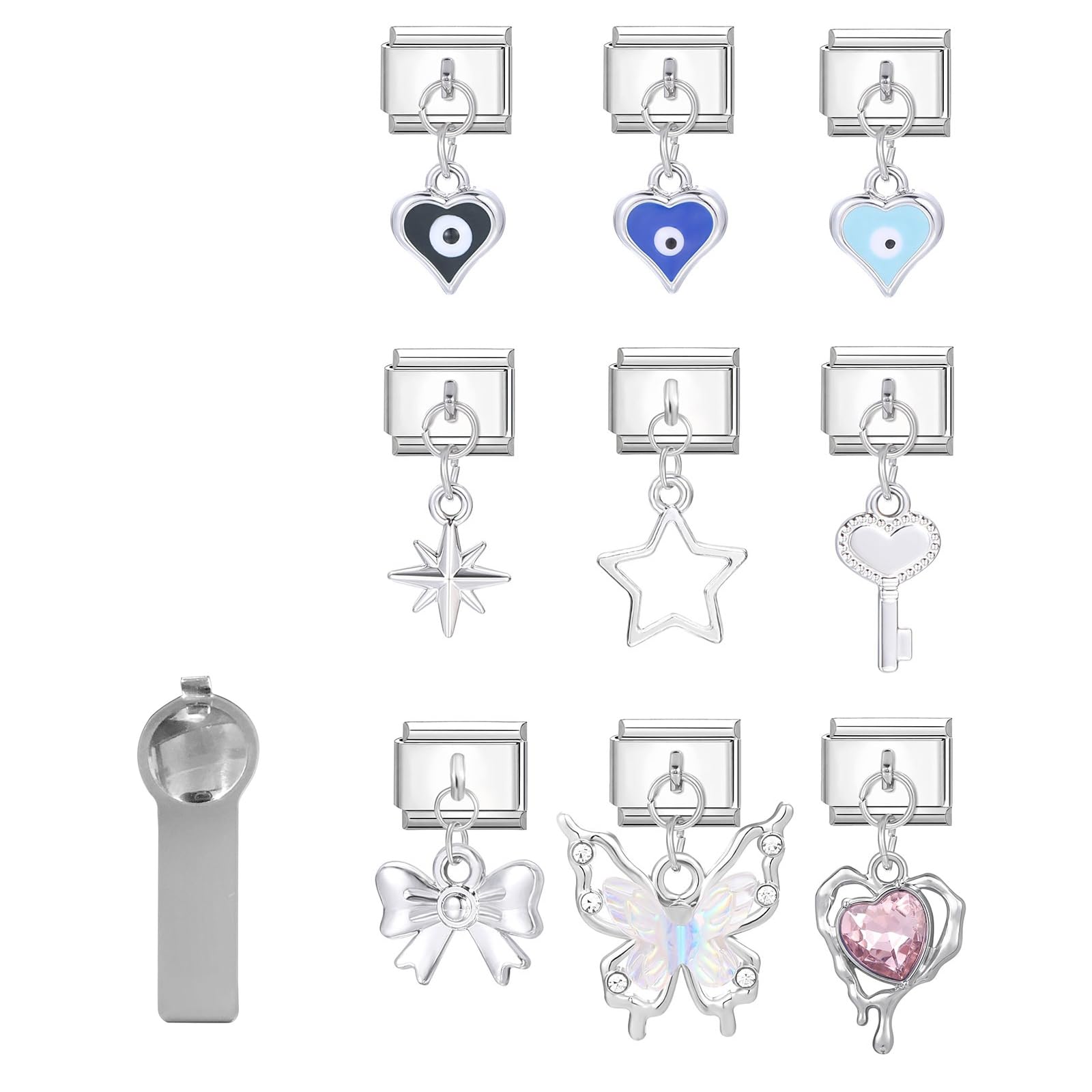 Amazon.com: ITingstere Italian Charms Silvery Pedent Assorted Charms ...