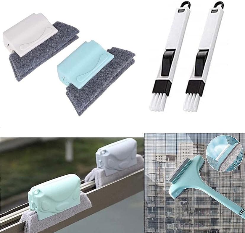 MOROVIK 2 Combo of Window Groove Frame Cleaning Brush and Dust Cleaning ...