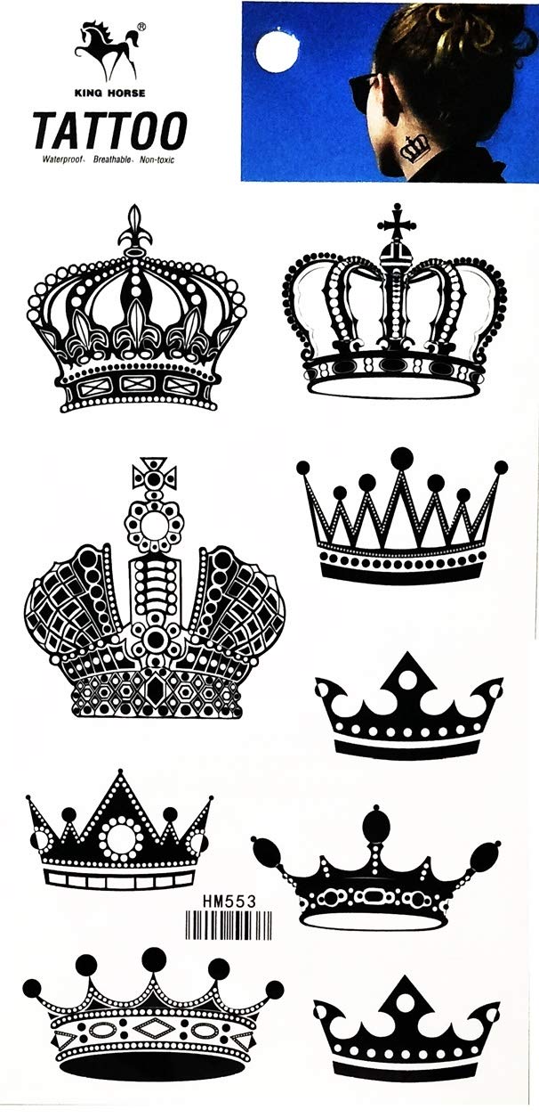 Tribal King And Queen Crown Tattoos