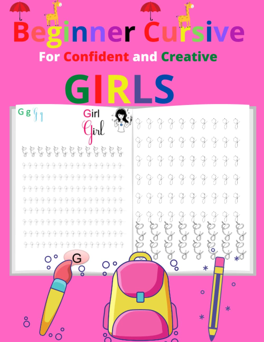 Buy Beginner Cursive for Confident and creative girls: Cursive ...