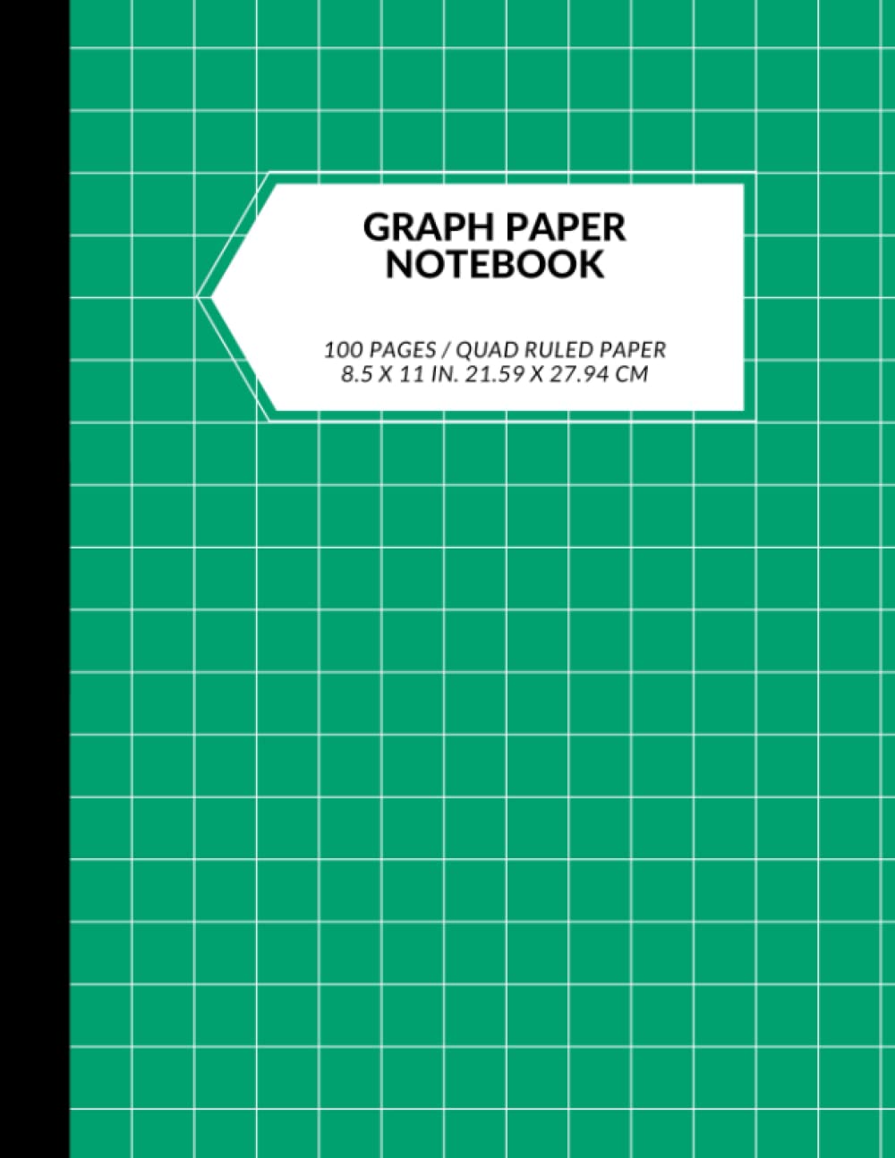 BIG MATH MINT GREEN NOTEBOOK 1/2 INCH SQUARES GRAPH PAPER QUAD RULED: 8 ...